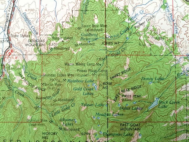 Antique Butte Montana 1962 US Geological Survey Topographic - Etsy