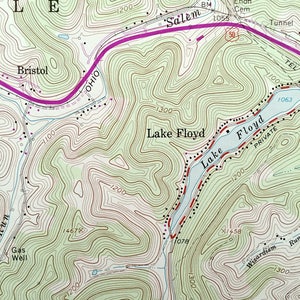 Antique Salem, West Virginia 1961 US Geological Survey Topographic Map ...