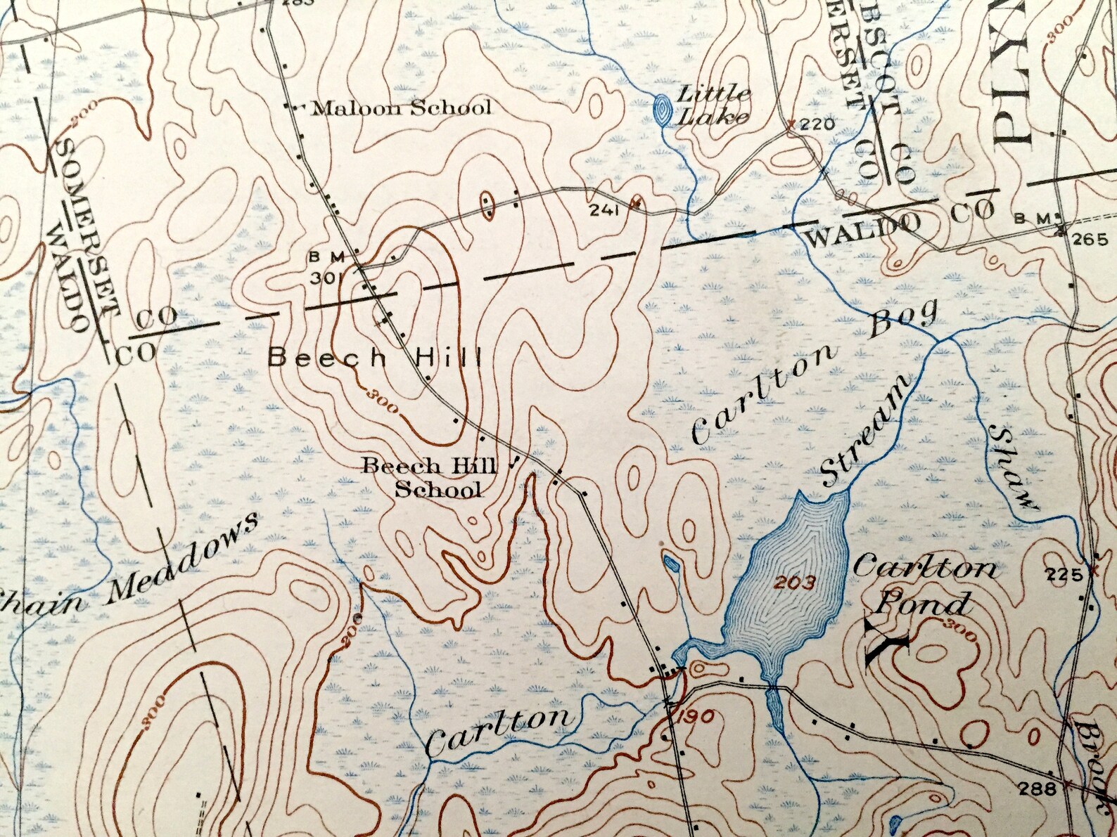 Antique Burnham Maine 1926 US Geological Survey Topographic - Etsy Norway