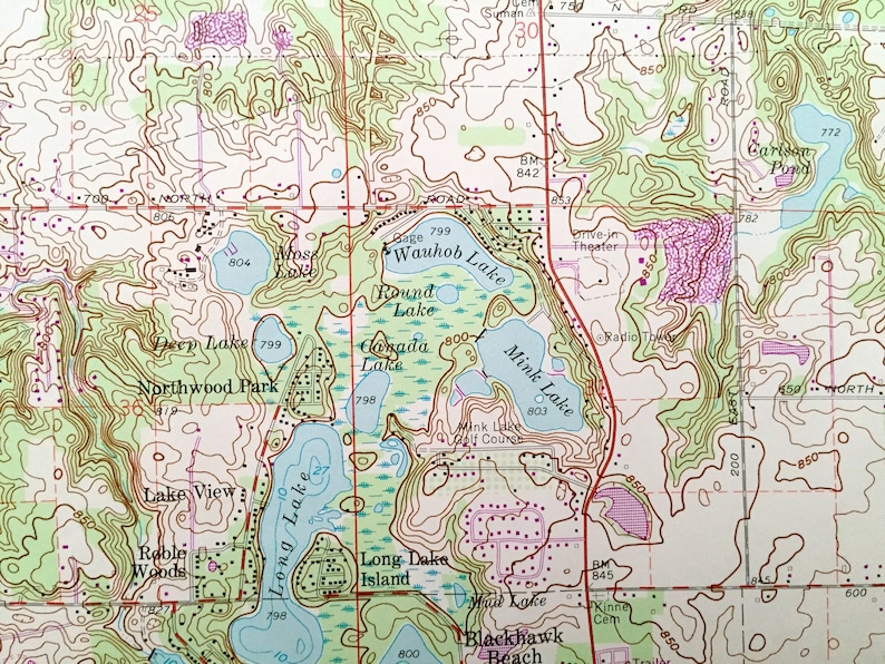 Antique Chesterton Indiana 1962 US Geological Survey - Etsy