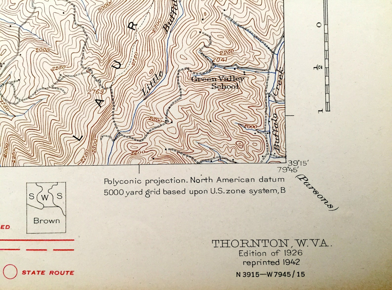 Antique Thornton West Virginia 1926 US Geological Survey | Etsy