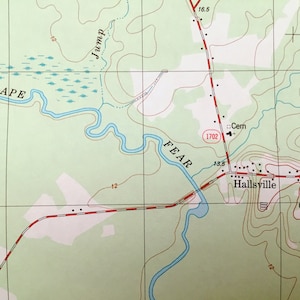 Antique Beulaville, North Carolina 1981 US Geological Survey ...