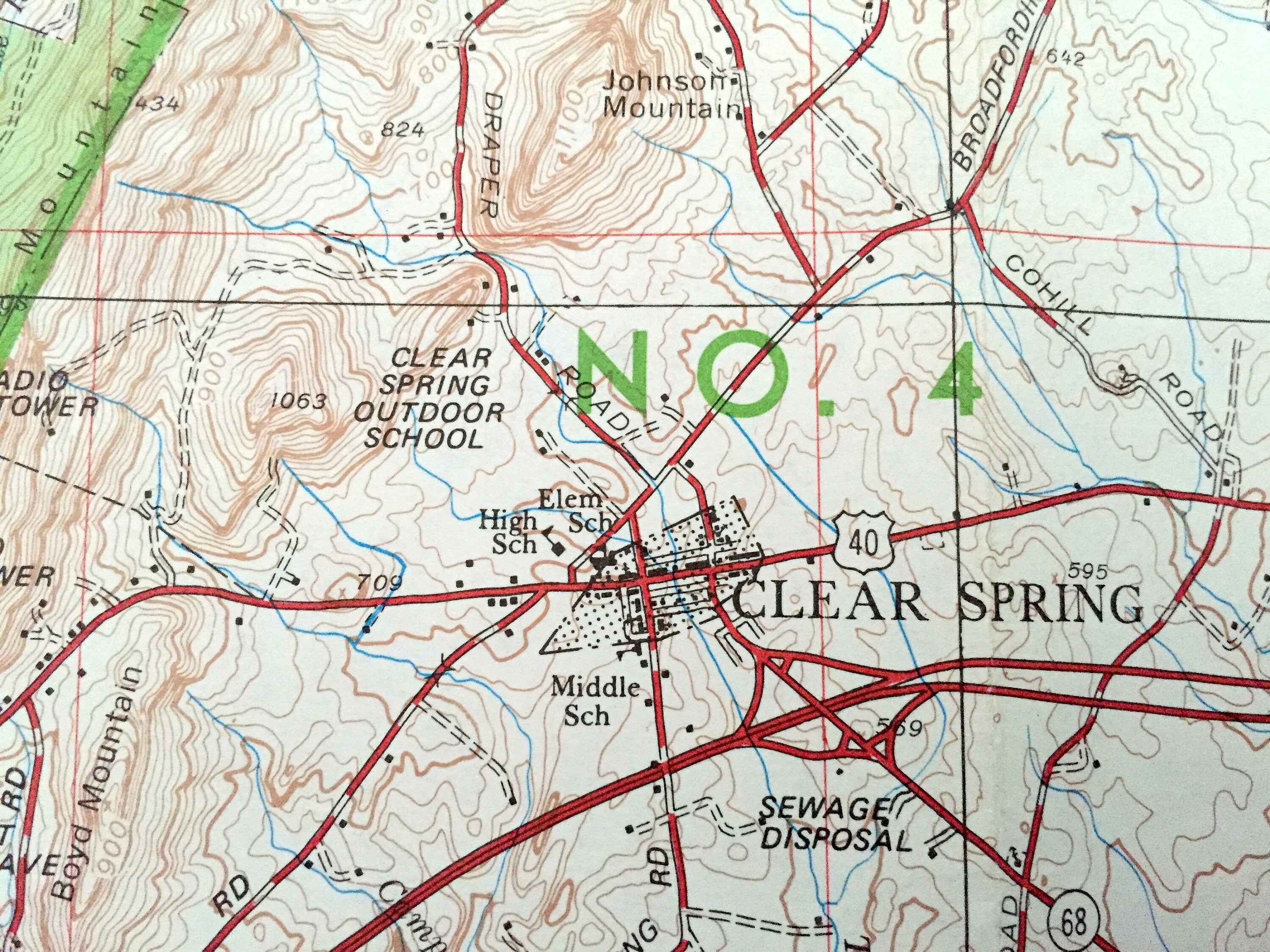 Antique Washington County Maryland 1956 Geological Survey Map | Etsy