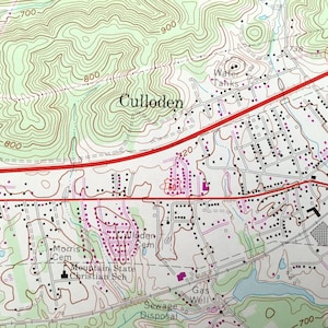 Antique Hurricane, West Virginia 1972 US Geological Survey Topographic ...