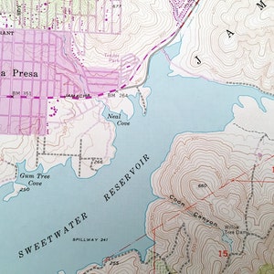 Antique Jamul Mountains, California 1955 US Geological Survey ...