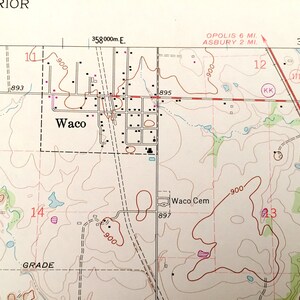 Antique Carl Junction, Missouri & Shawnee, Kansas 1963 US Geological ...