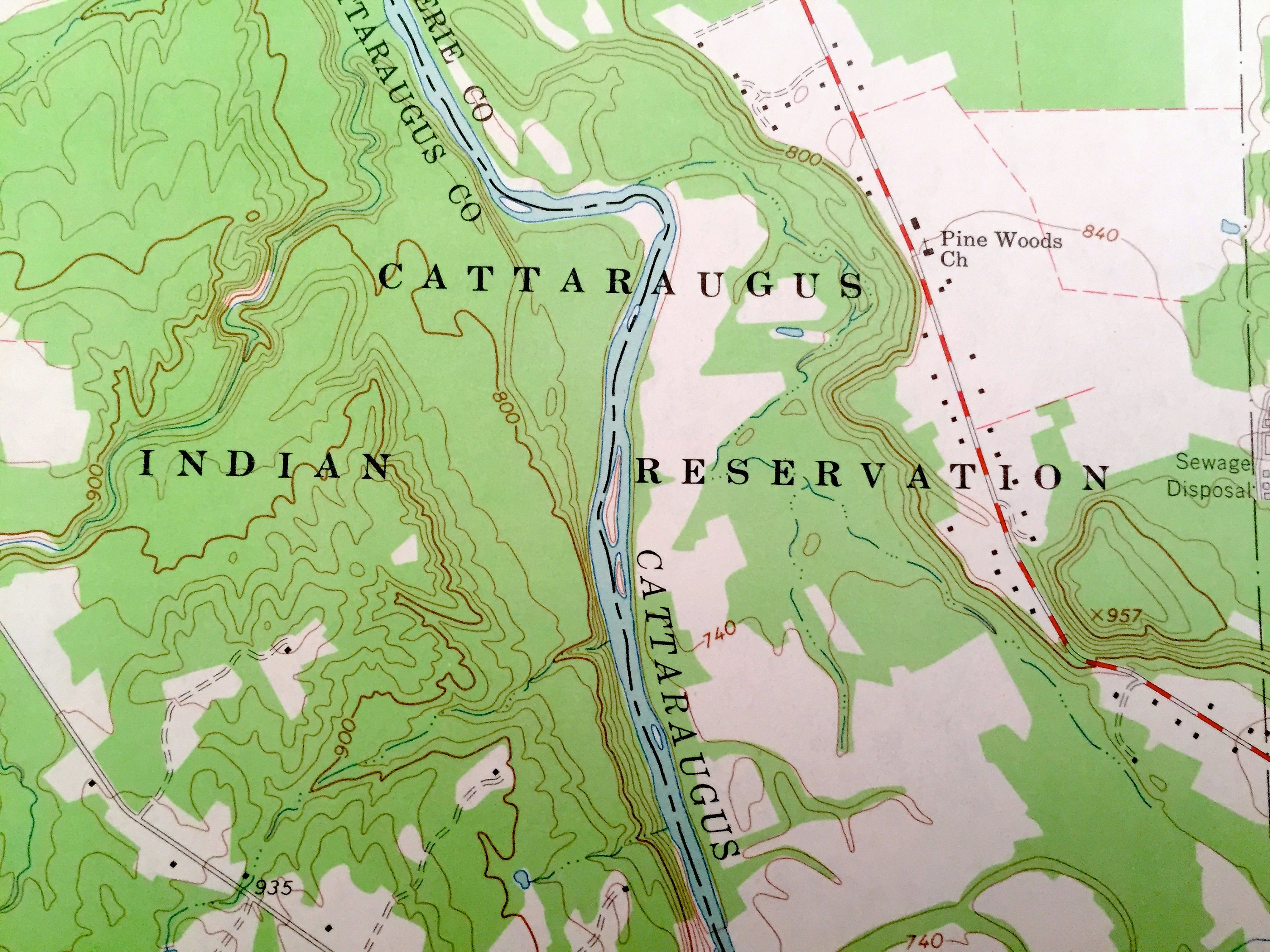 Antique Gowanda, New York 1963 US Geological Survey Topographic Map ...