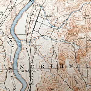 Antique Warwick, Massachusetts 1935 US Geological Survey Topographic ...