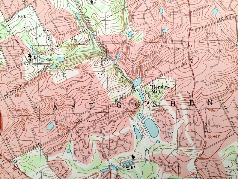 Antique Malvern Pennsylvania 1999 US Geological Survey - Etsy