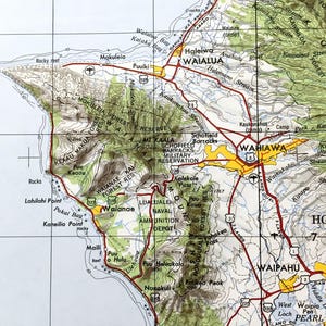 Antique Oahu, Hawaii 1952 US Geological Survey Topographic Map ...