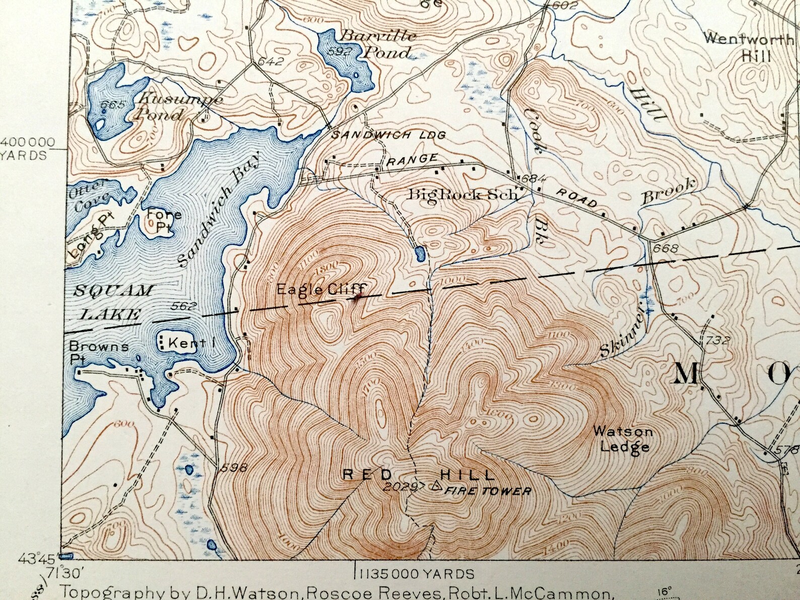 Antique Sandwich New Hampshire 1931 US Geological Survey | Etsy