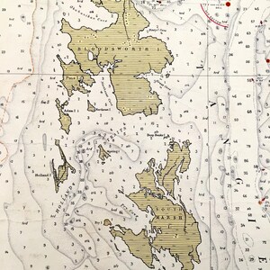 Antique Chesapeake Bay 1934 US Coast Guard Nautical Map – Eastern Shore ...