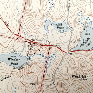 Antique Plainfield, Massachusetts 1948 US Geological Survey Topographic ...