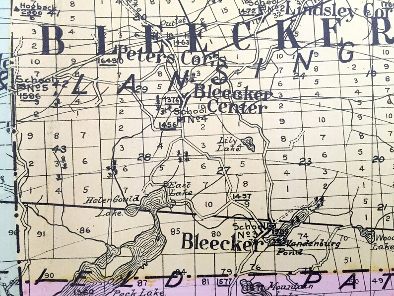 Antique Fulton County New York 1911 New Century Atlas Map | Etsy