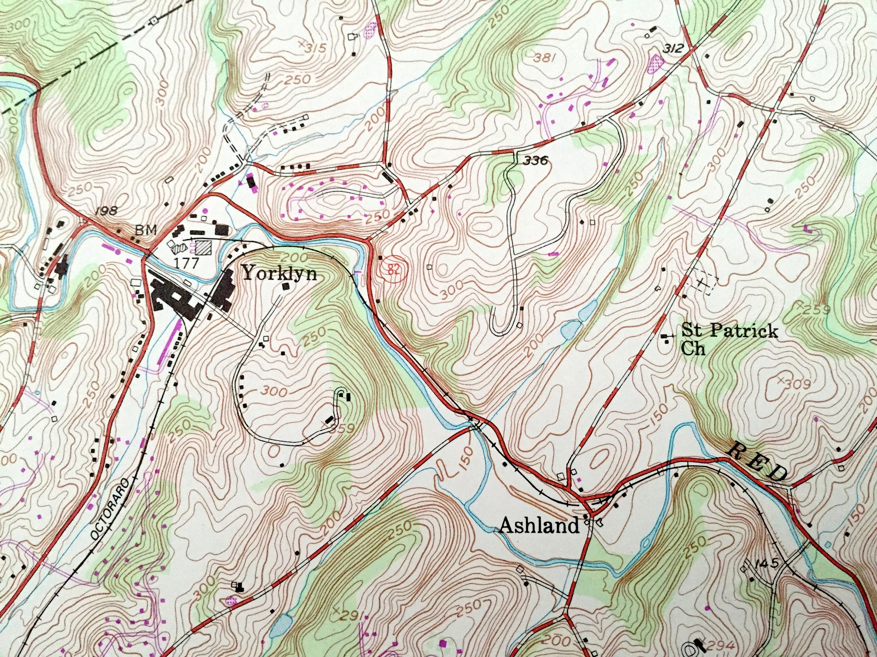 Antique Kennett Square Pennsylvania 1954 US Geological Survey | Etsy