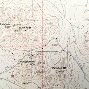 Antique Beatty, Nevada 1987 US Geological Survey Topographic Map – Nye ...