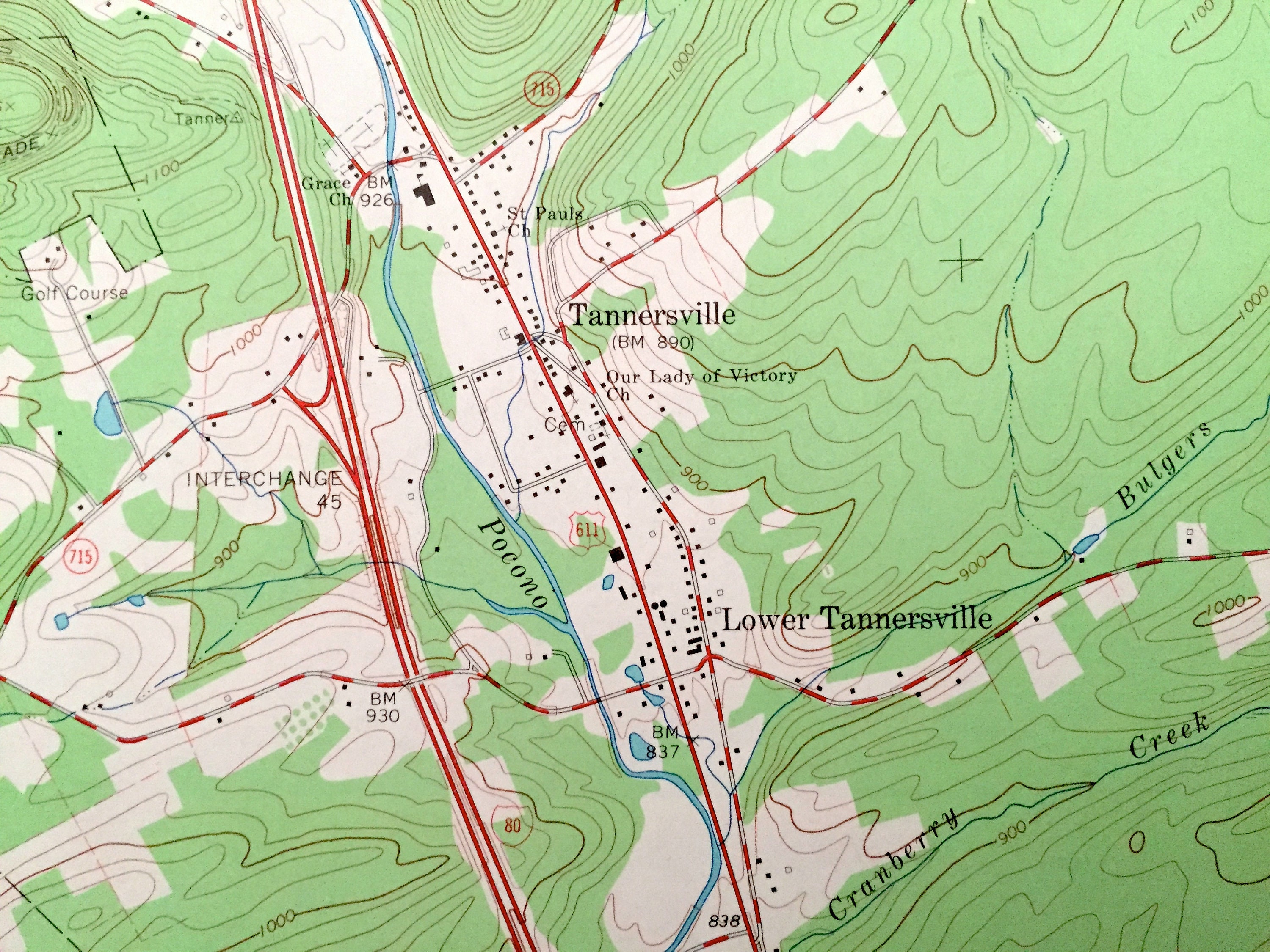 Buy Antique Mount Pocono, Pennsylvania 1966 US Geological Survey ...