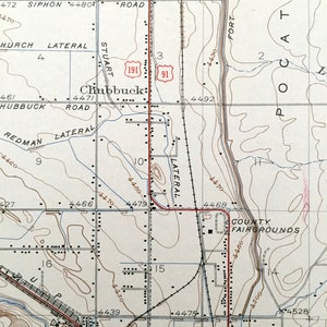 Antique Pocatello, Idaho 1944 US Geological Survey Topographic Map ...
