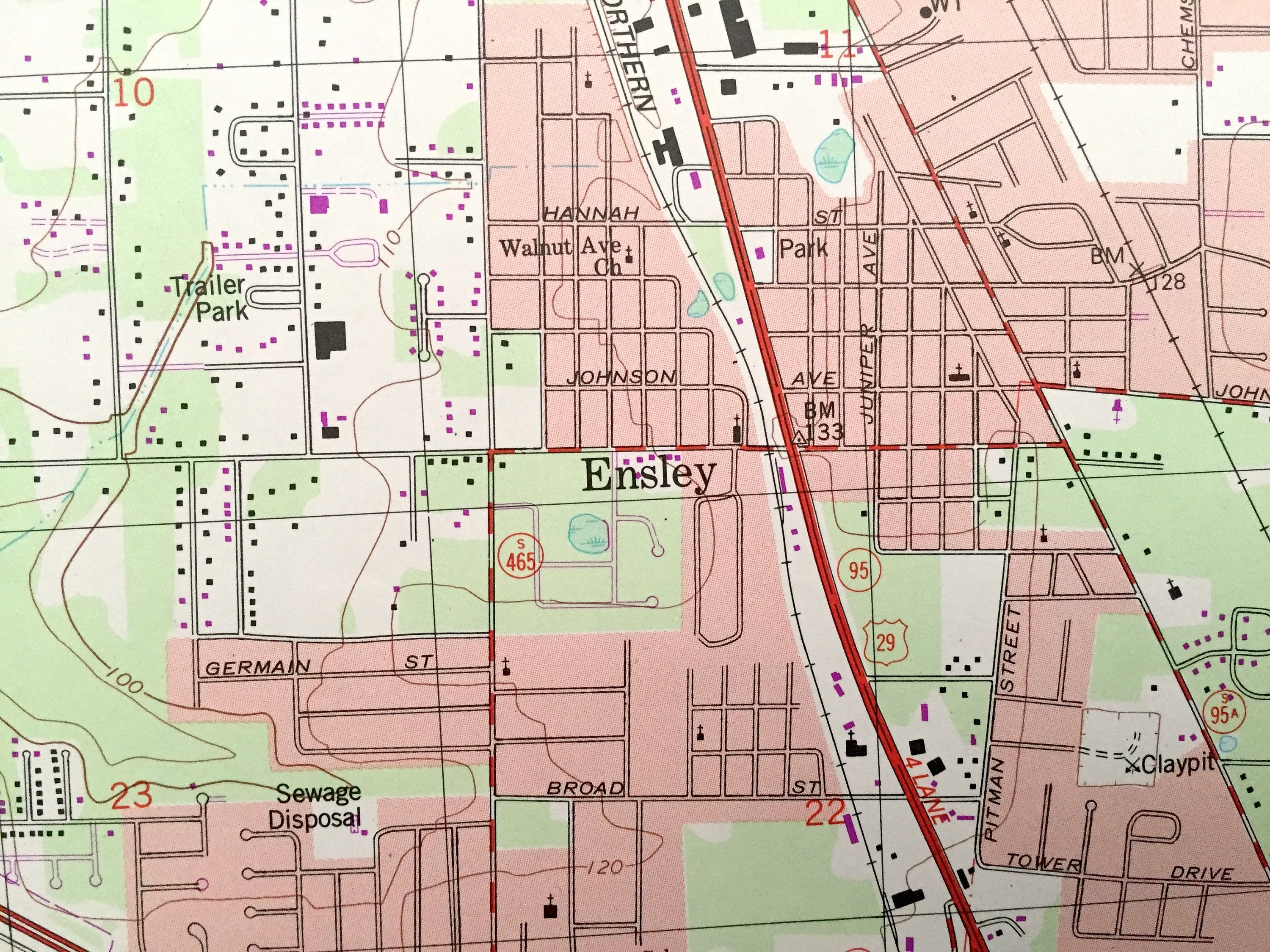 Antique Cantonment, Florida 1978 US Geological Survey Topographic Map ...