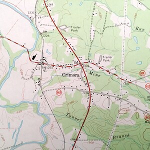Antique Crimora, Virginia 1965 US Geological Survey Topographic Map ...