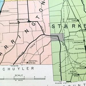 Antique Yates County, New York 1941 Historical Atlas Map – Penn Yan ...