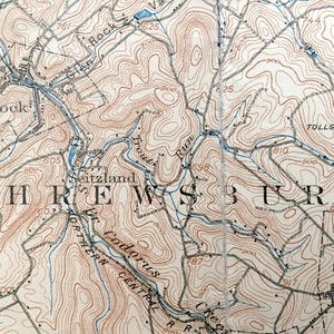 Antique York, Pennsylvania 1910 US Geological Survey Topographic Map ...