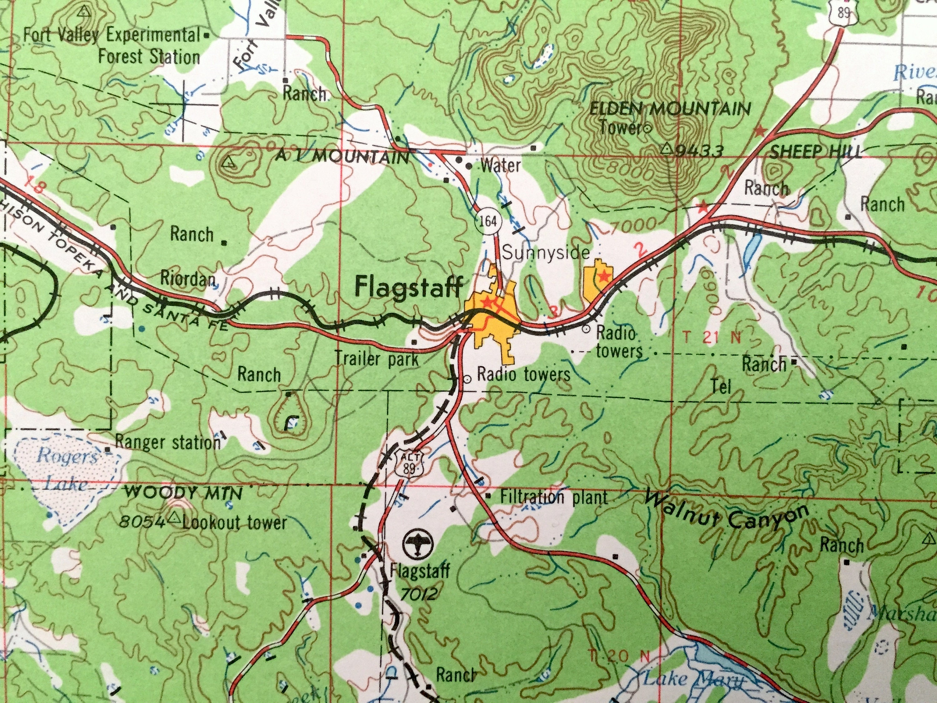 Antique Flagstaff Arizona 1962 US Geological Survey | Etsy