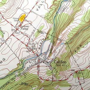 Antique Califon, New Jersey 1954 US Geological Survey Topographic Map ...