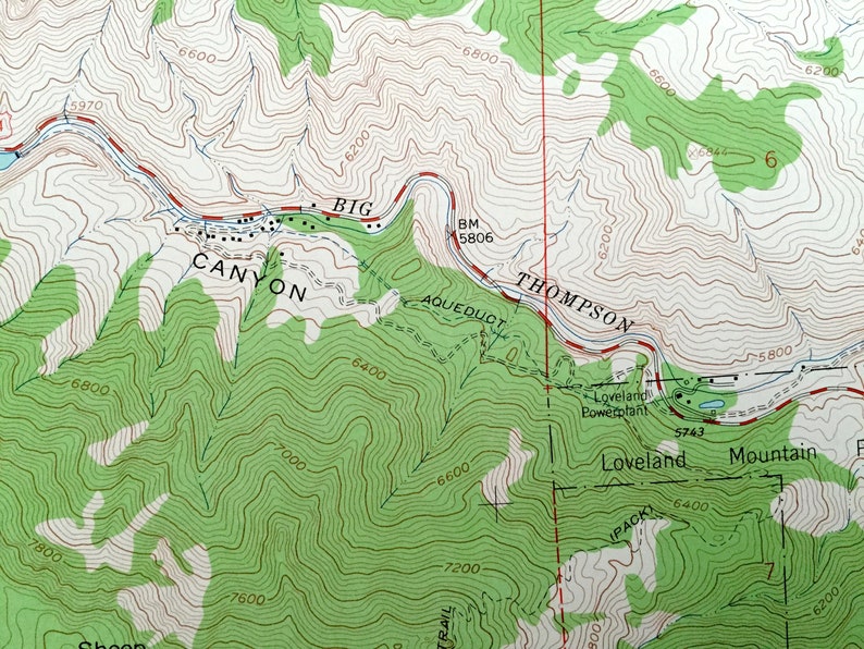 Antique Drake, Colorado 1962 US Geological Survey Topographic Map ...