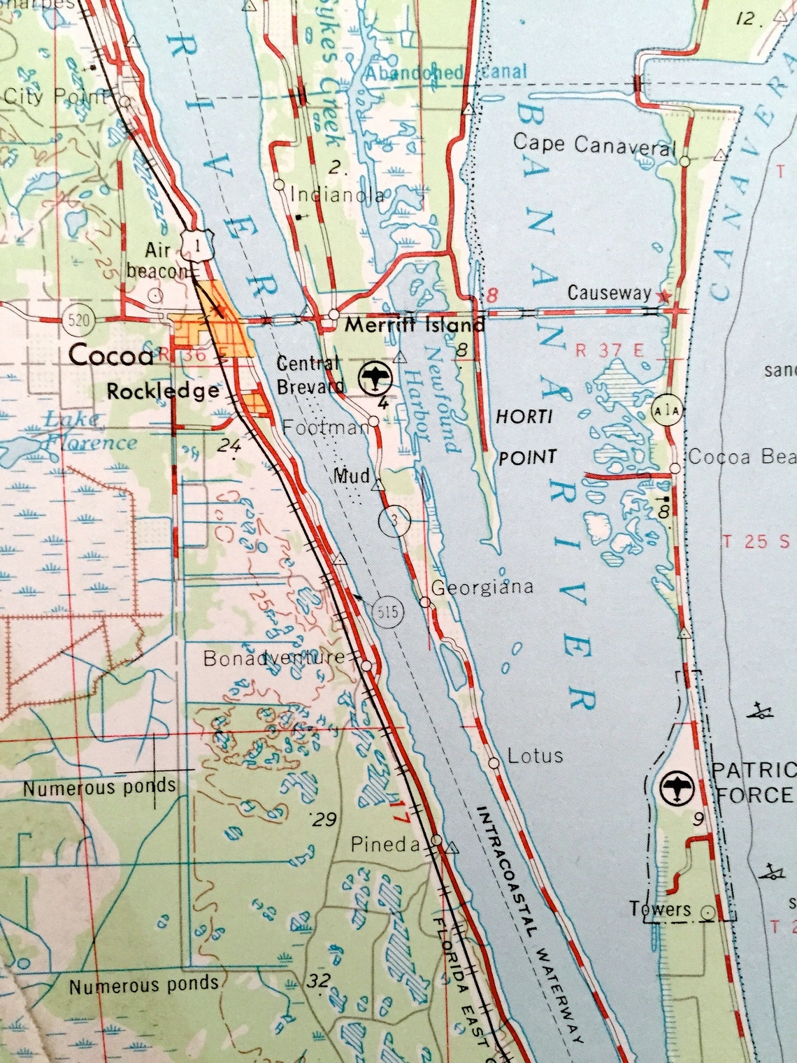 Antique Orlando Florida 1955 US Geological Survey Topographic | Etsy