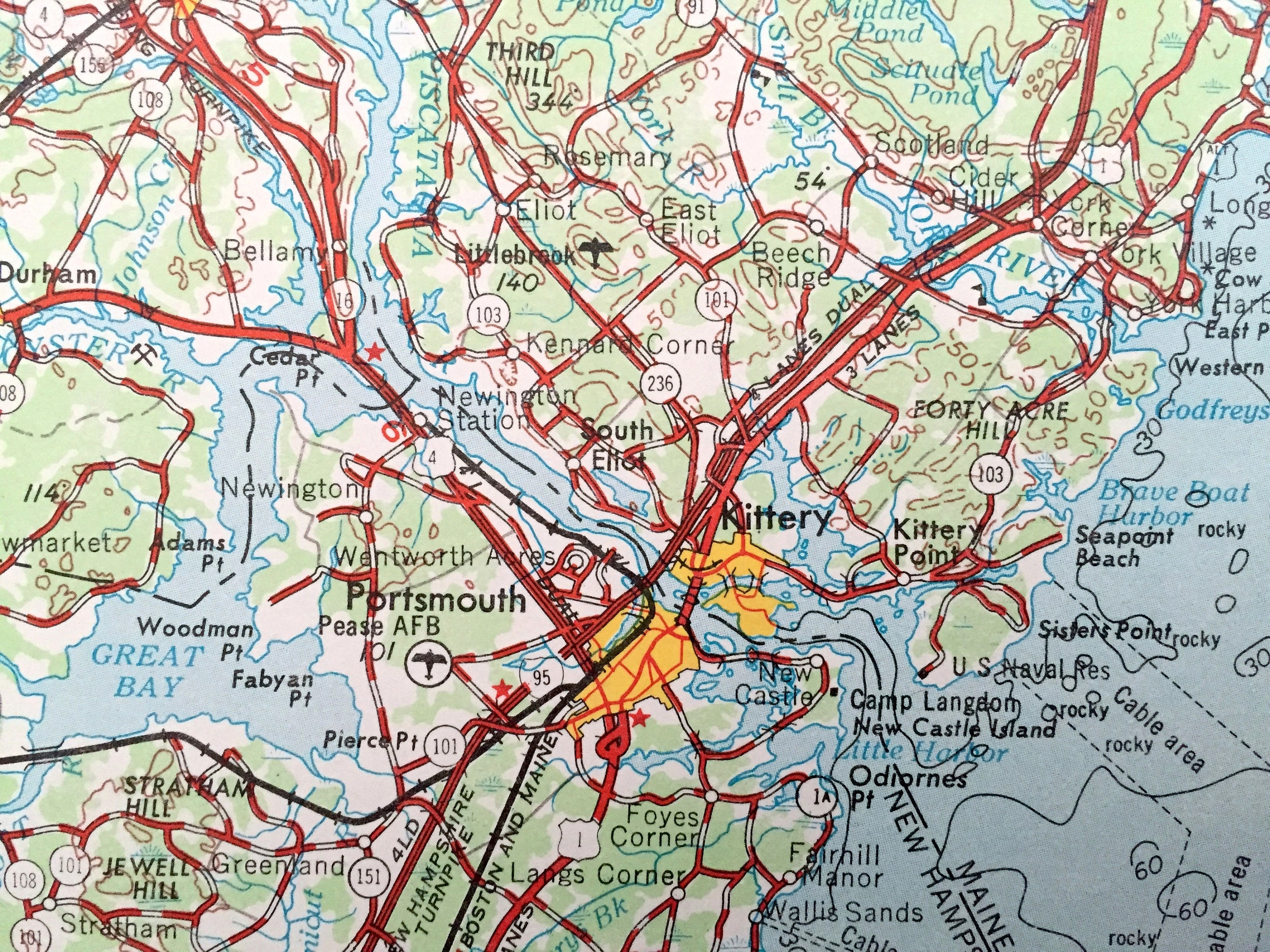 Antique Portland, Maine 1956 US Geological Survey Topographic Map ...