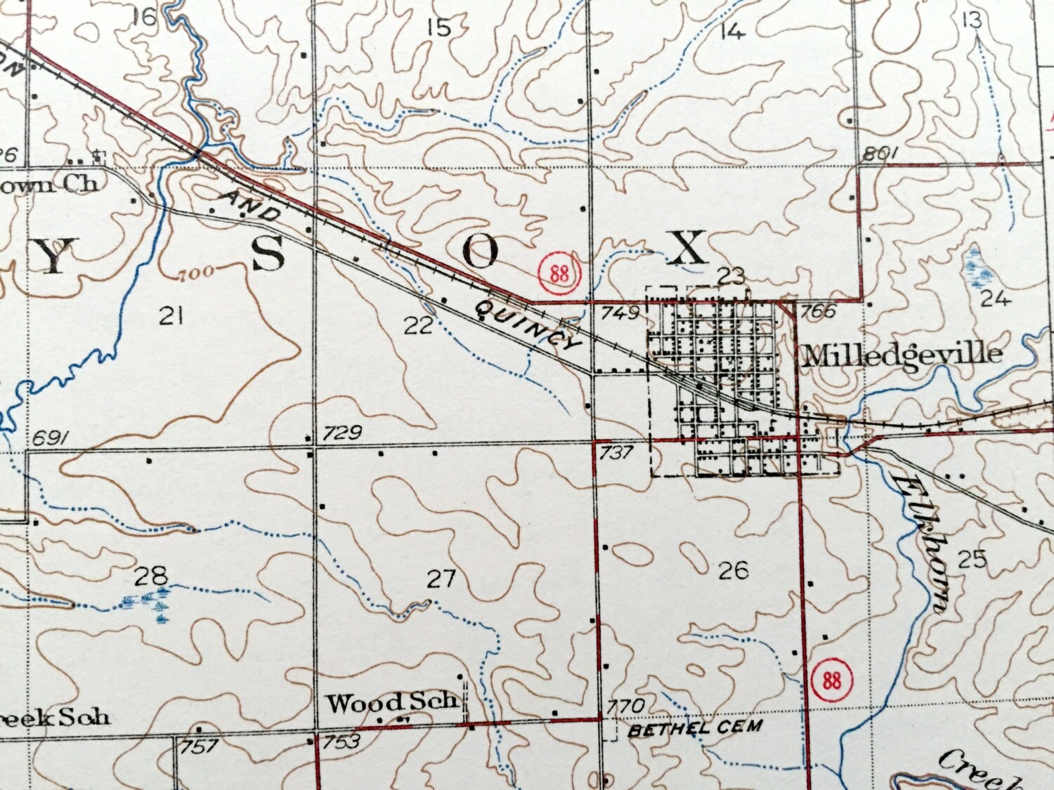 Antique Morrison Illinois 1940 US Geological Survey | Etsy