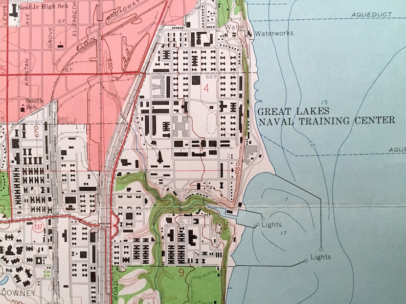 Antique Zion Illinois 1960 US Geological Survey Topographic - Etsy