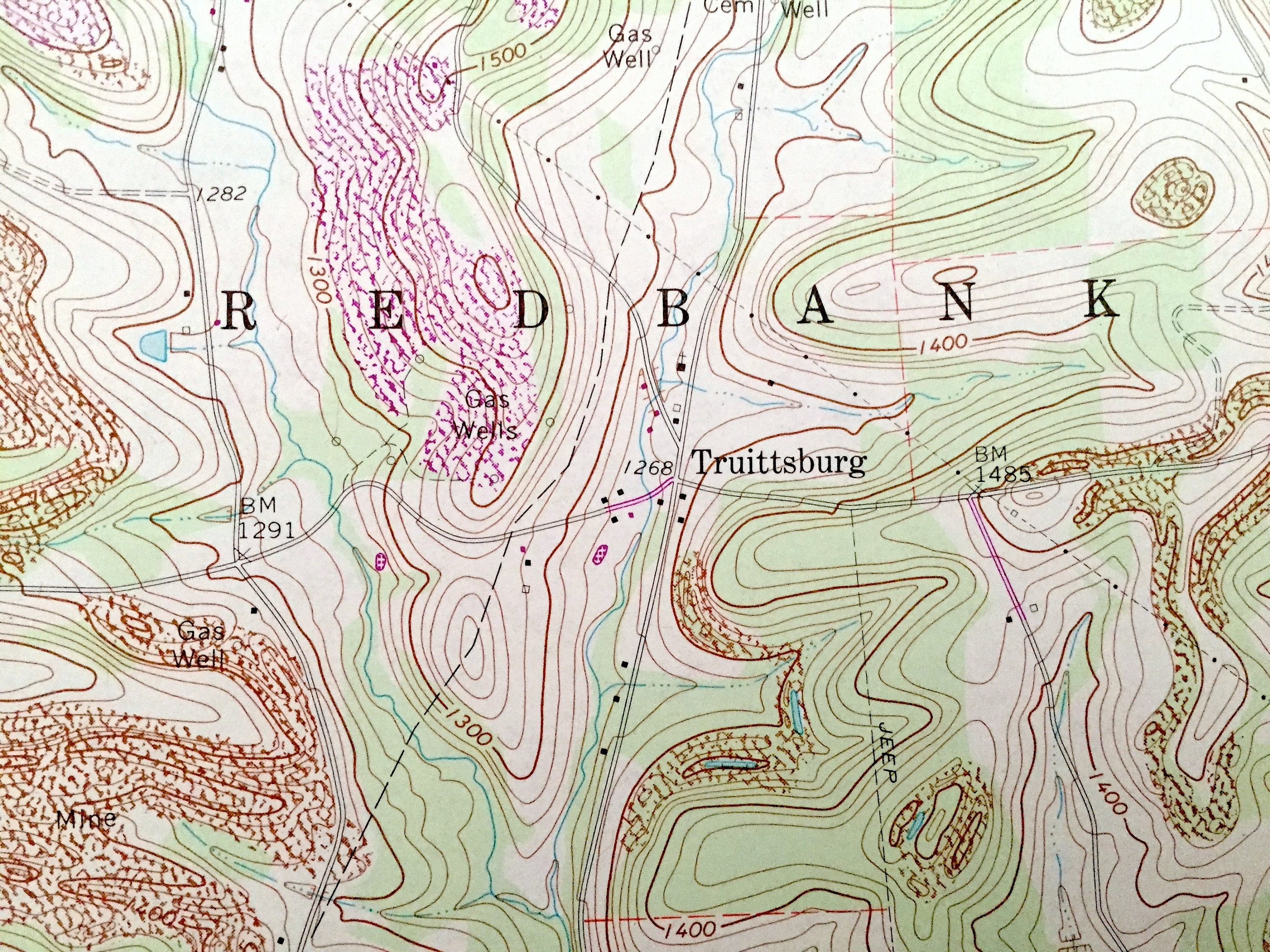 Antique New Bethlehem, Pennsylvania 1969 US Geological Survey ...