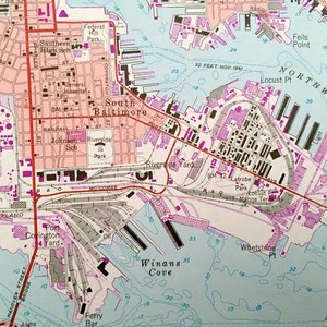 Antique Baltimore East, Maryland 1953 US Geological Survey Topographic ...