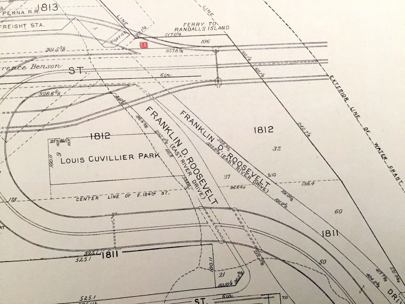 Antique Manhattan, New York City Map From Bromley's 1955 Manhattan Land ...