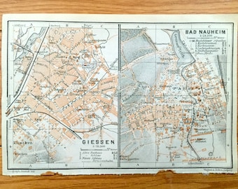 Giessen Germany Map - Etsy