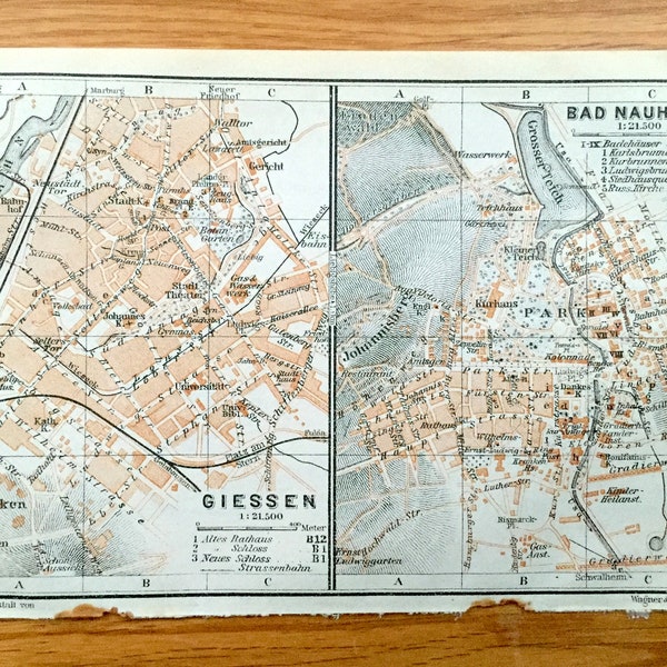 Giessen Germany Map - Etsy