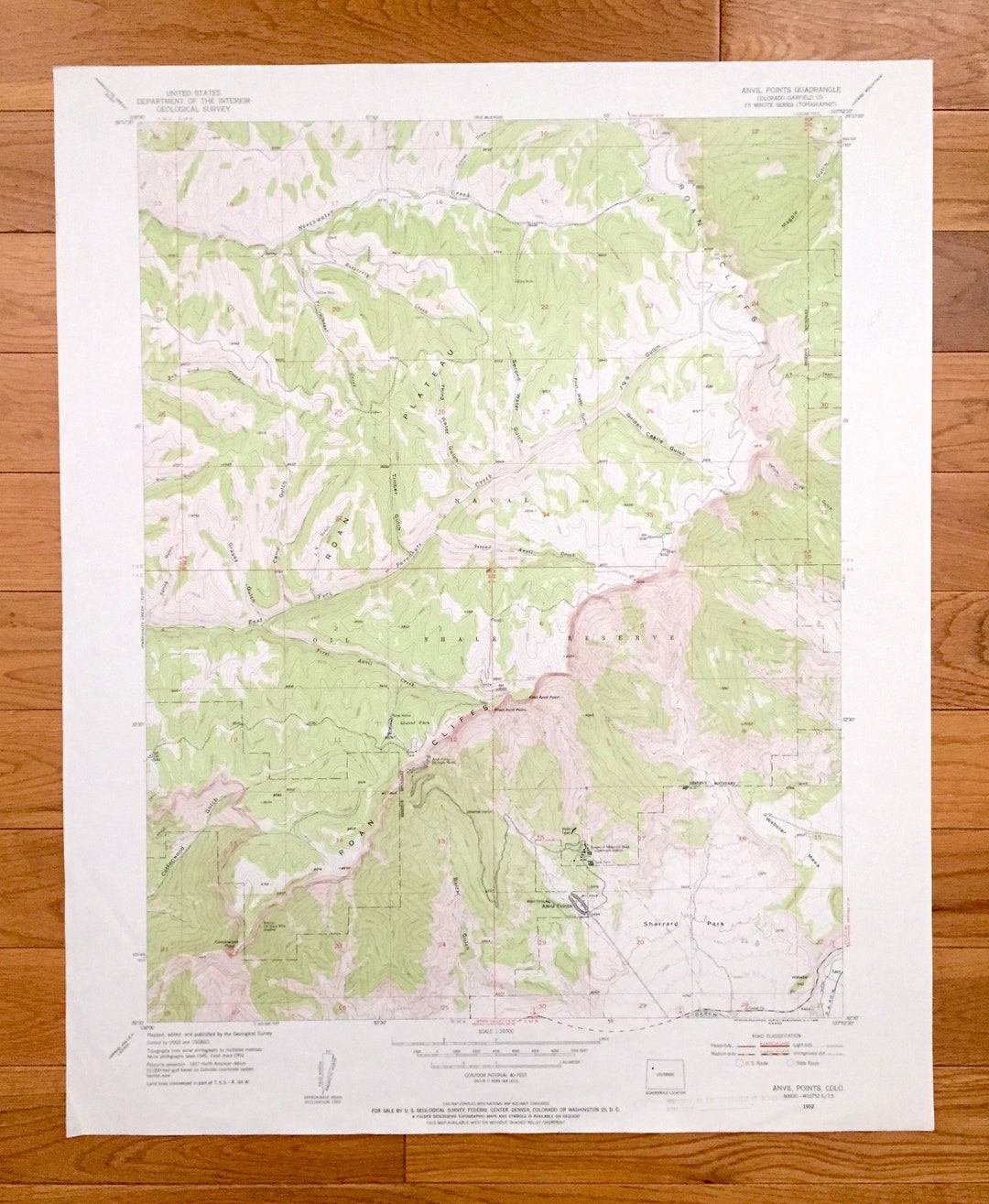 Antique Anvil Points, Colorado 1952 US Geological Survey Topographic ...