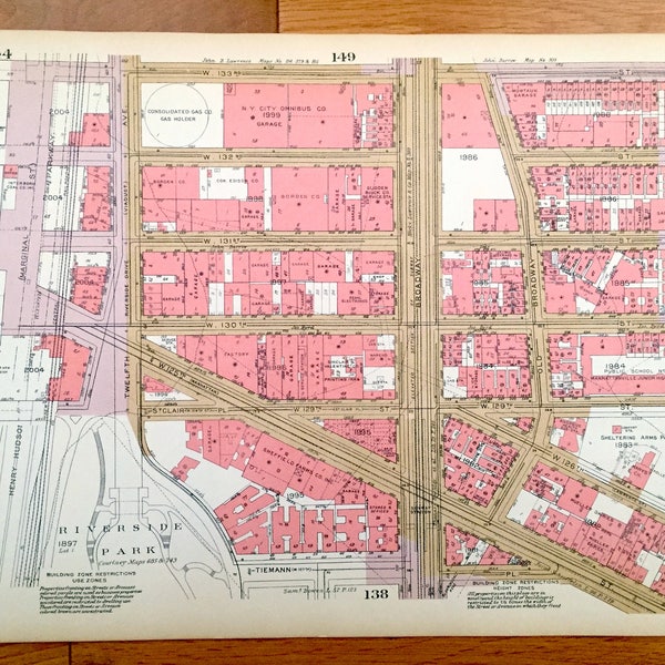 Antique Map Manhattan - Etsy