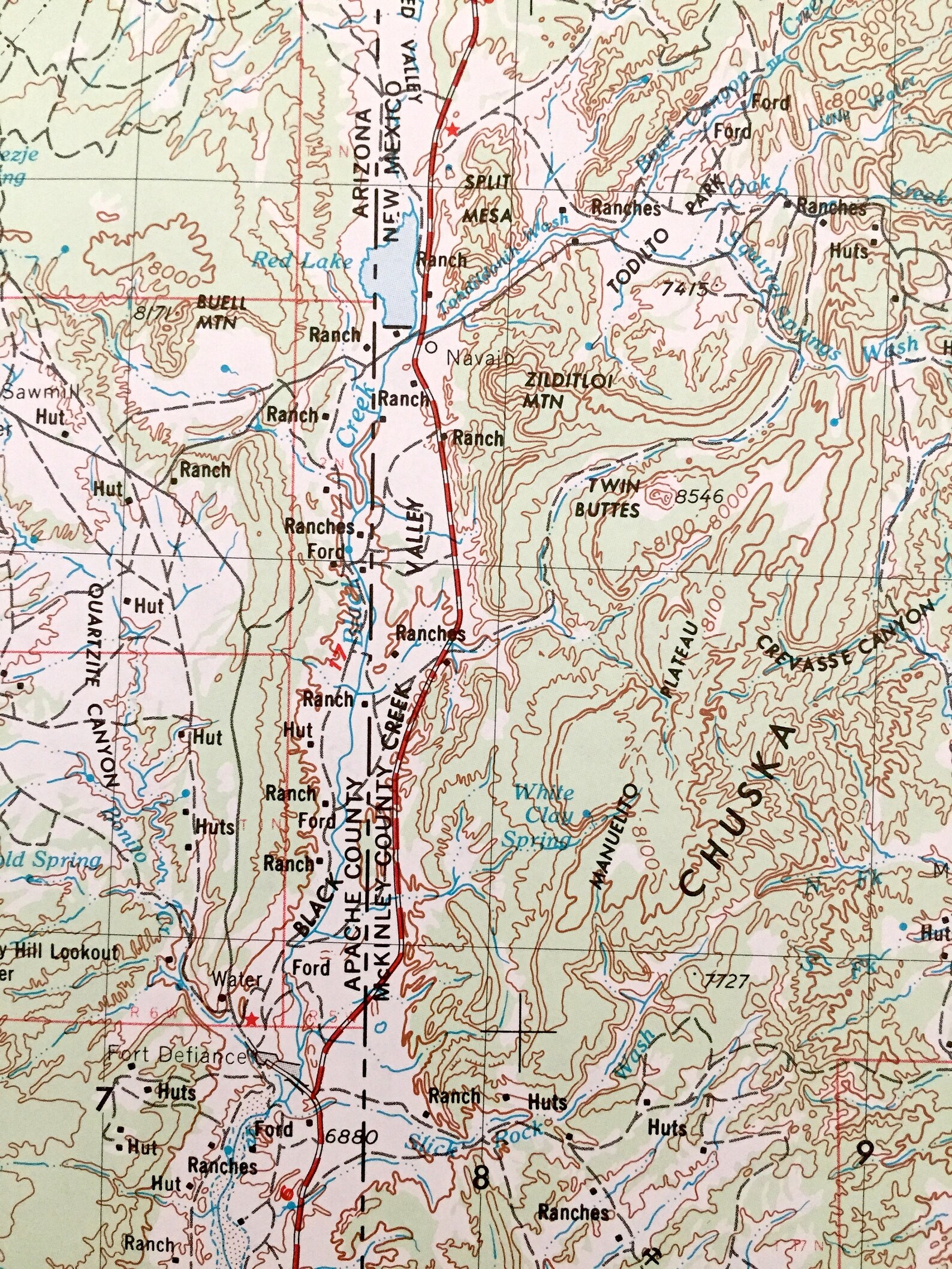 Antique Gallup, New Mexico 1954 US Geological Survey Topographic Map ...