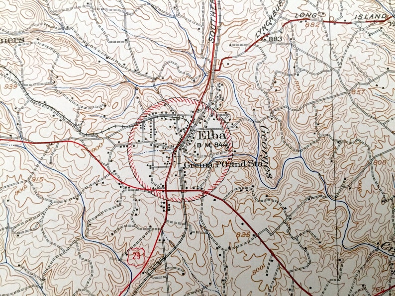 Antique Chatham Virginia 1923 US Geological Survey - Etsy