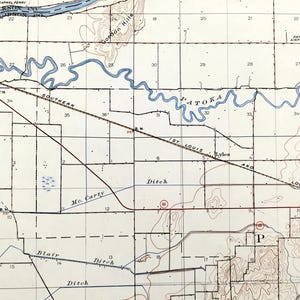 Antique Princeton, Indiana 1901 US Geological Survey Topographic Map ...