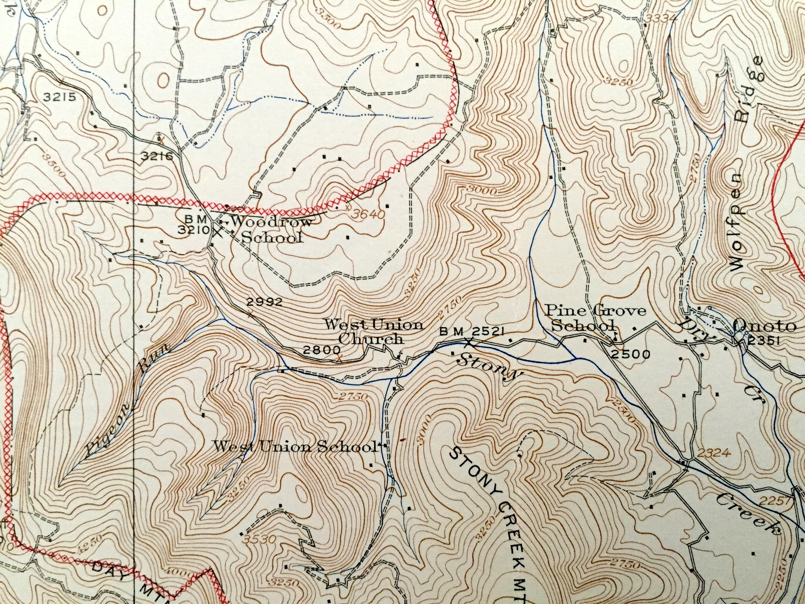 Antique Mingo, West Virginia 1925 US Geological Survey Topographic Map ...