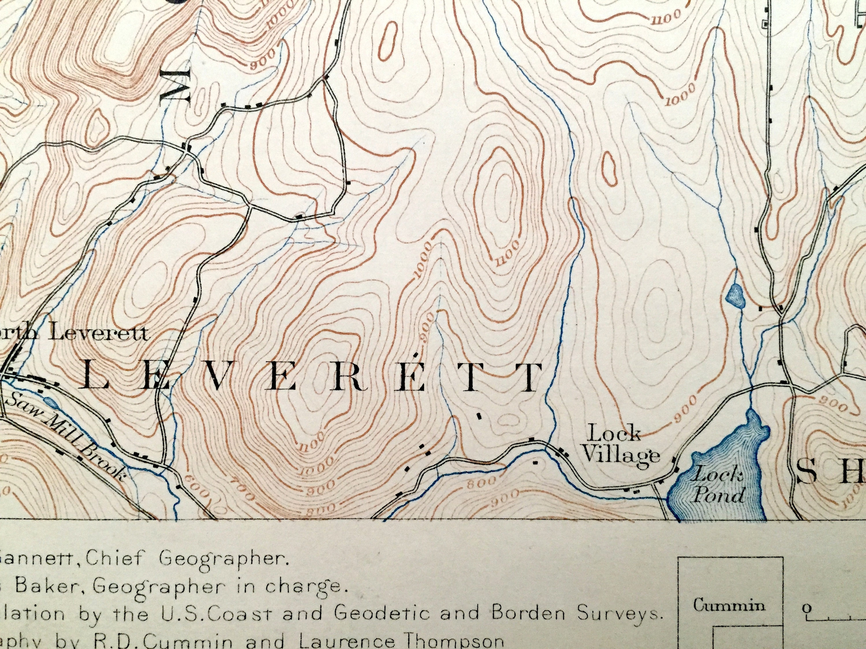 Antique Orange Massachusetts 1894 US Geological Survey - Etsy Singapore