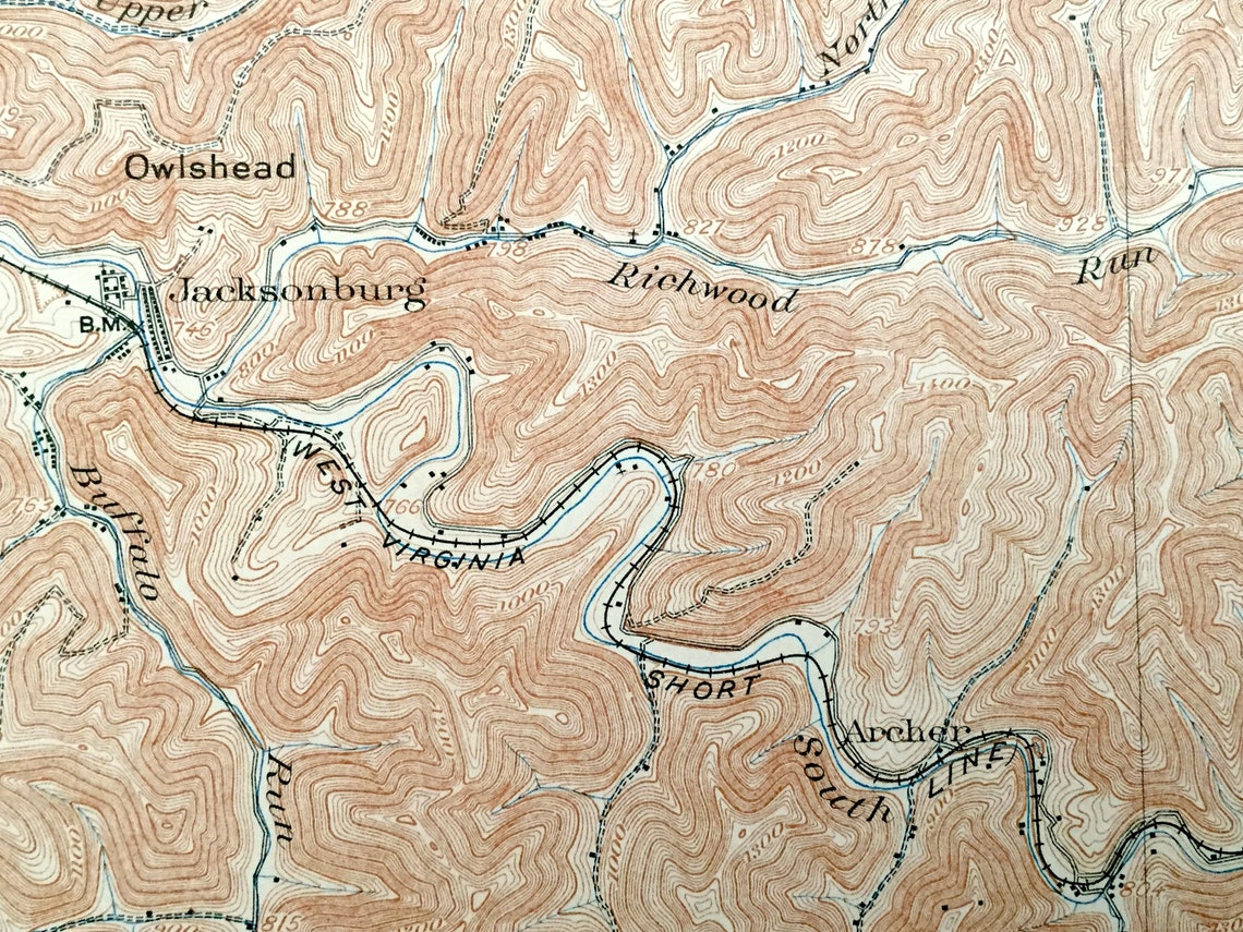 Antique Littleton West Virginia 1905 US Geological Survey | Etsy