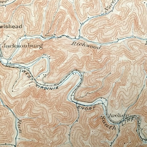 Antique Littleton, West Virginia 1905 US Geological Survey Topographic ...