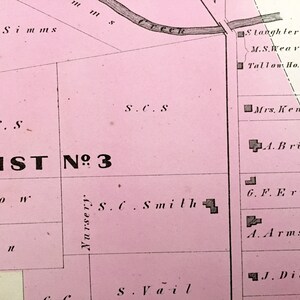 Antique 1874 Havana, New York Map From Pomeroy, Whitman & Co. Atlas of ...