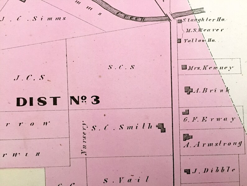 Antique 1874 Havana New York Map From Pomeroy Whitman & Co. | Etsy