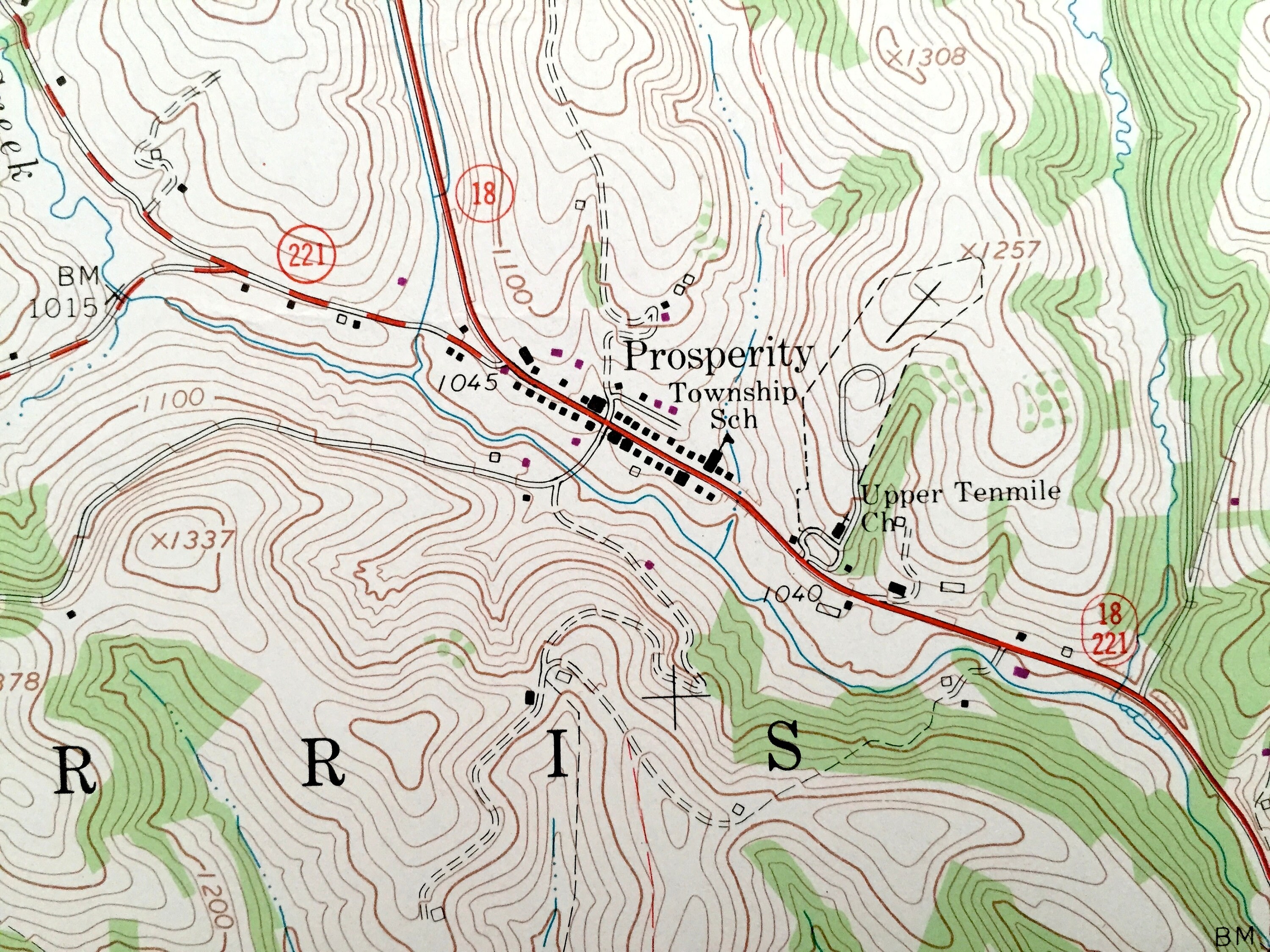 Antique Prosperity Pennsylvania 1964 US Geological Survey | Etsy